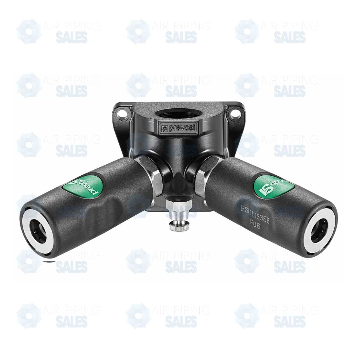 Prevost Female Thread Double Wall Manifold - 2 Couplers And Drain - 3/8 ...