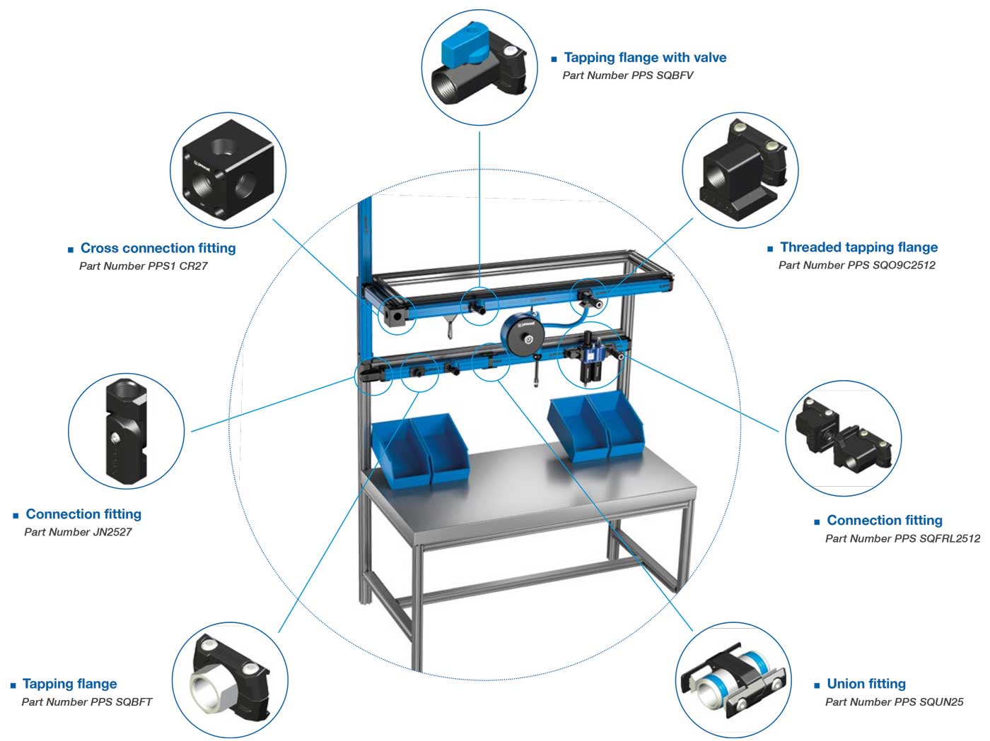 Prevost PPS Square Profile Tapping Flange Valve - Prevost Online Sales